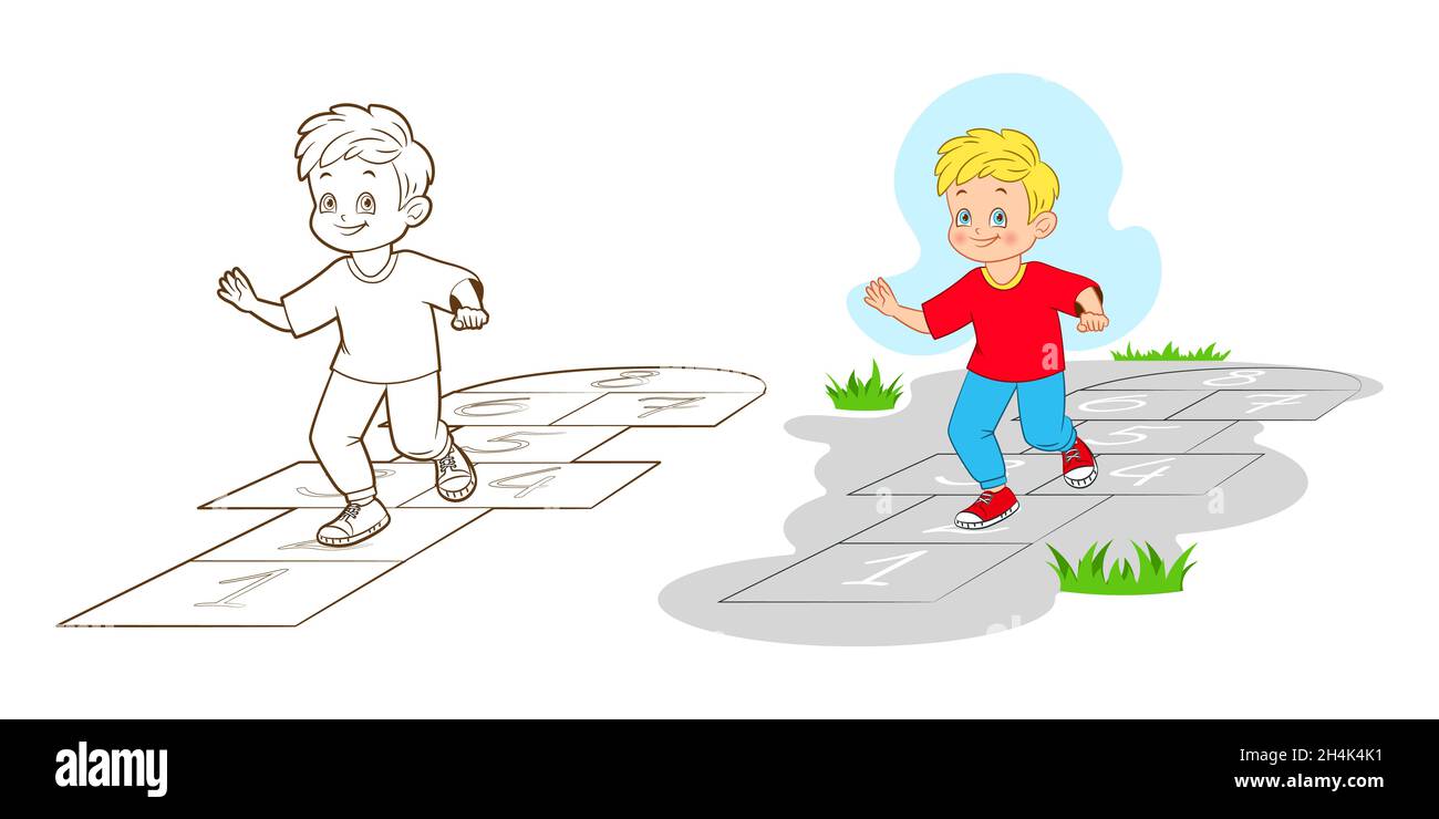 Dibujos Animados De Juego De Rayuela