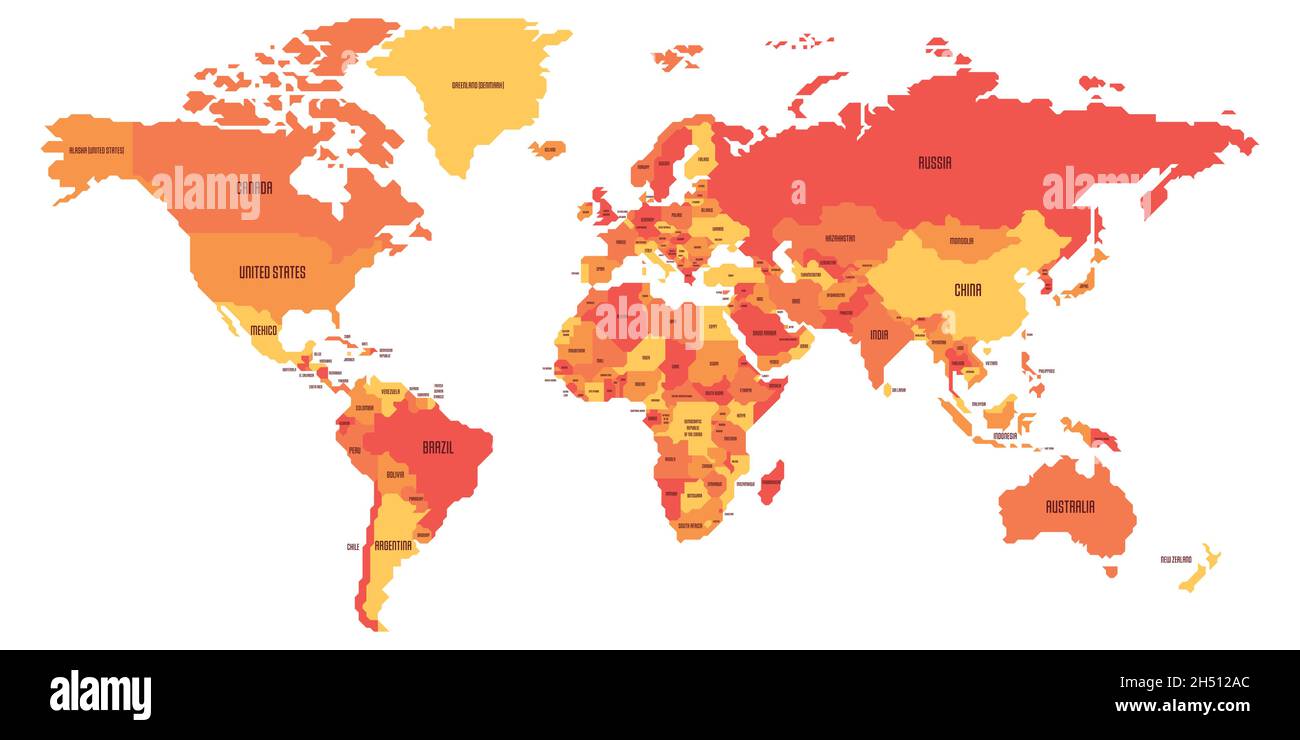Mapa Esquematico Simplificado Del Mundo Imagen Vector De Stock Alamy Images