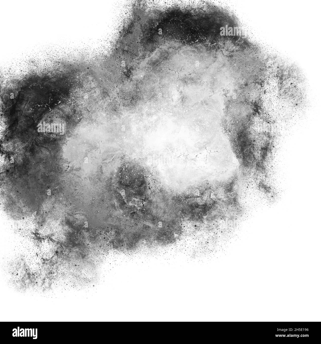 Textura En Blanco Y Negro Manchas De Pintura Spray Cósmico Forma