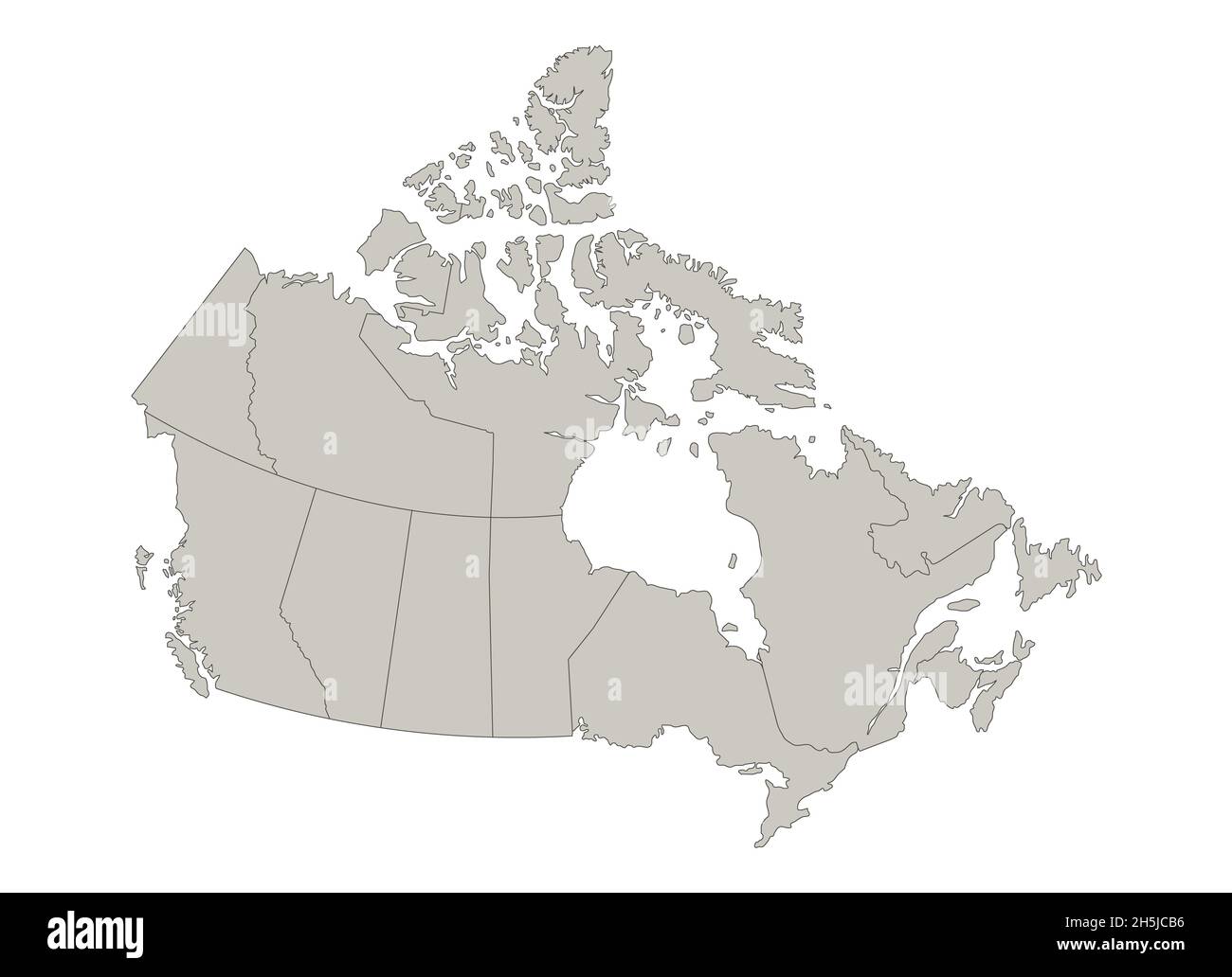 Mapa Fisico De Canada En Blanco