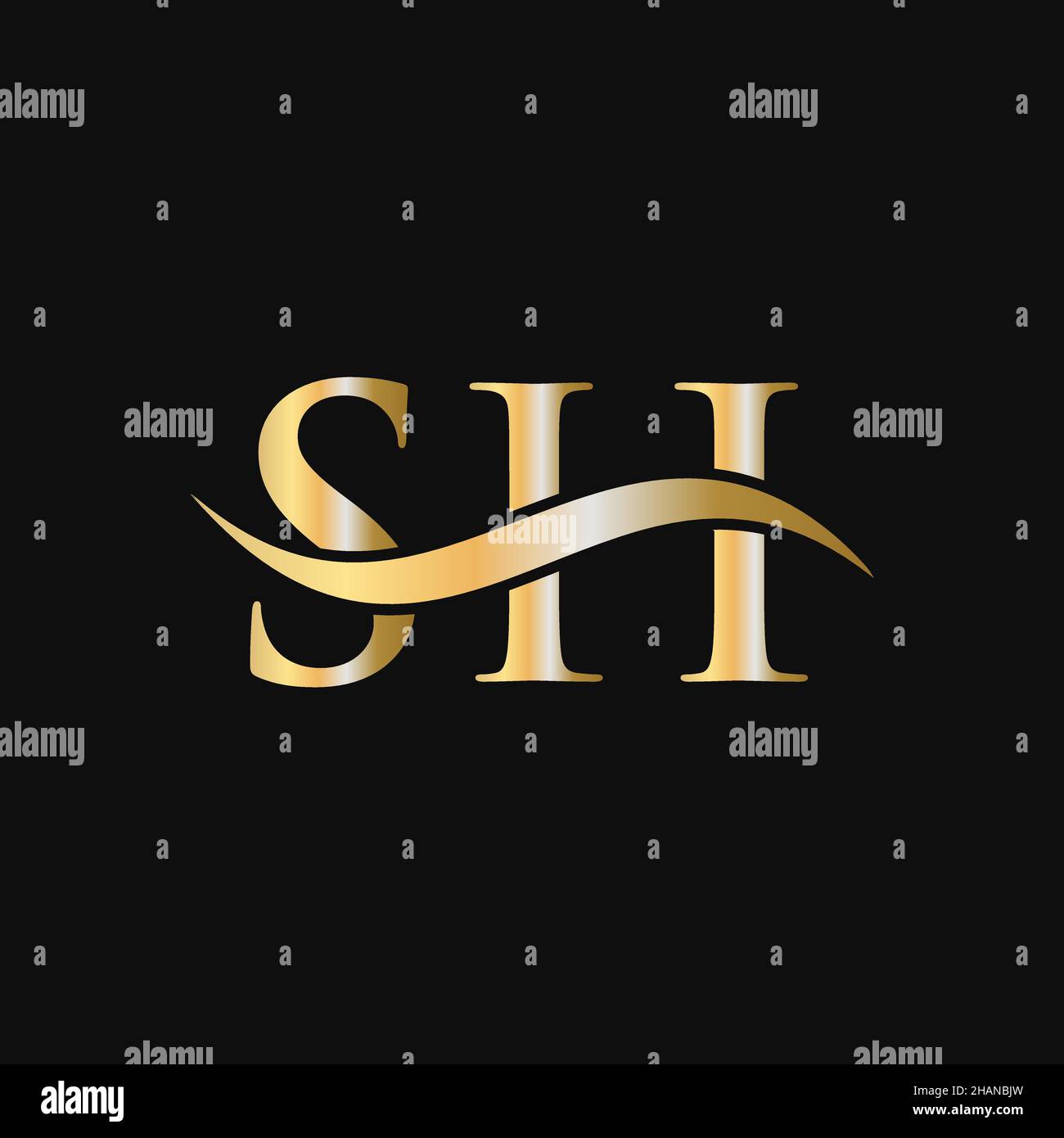 Plantilla De Diseño Del Logotipo De La Letra Sh Sh S H Letter Logo