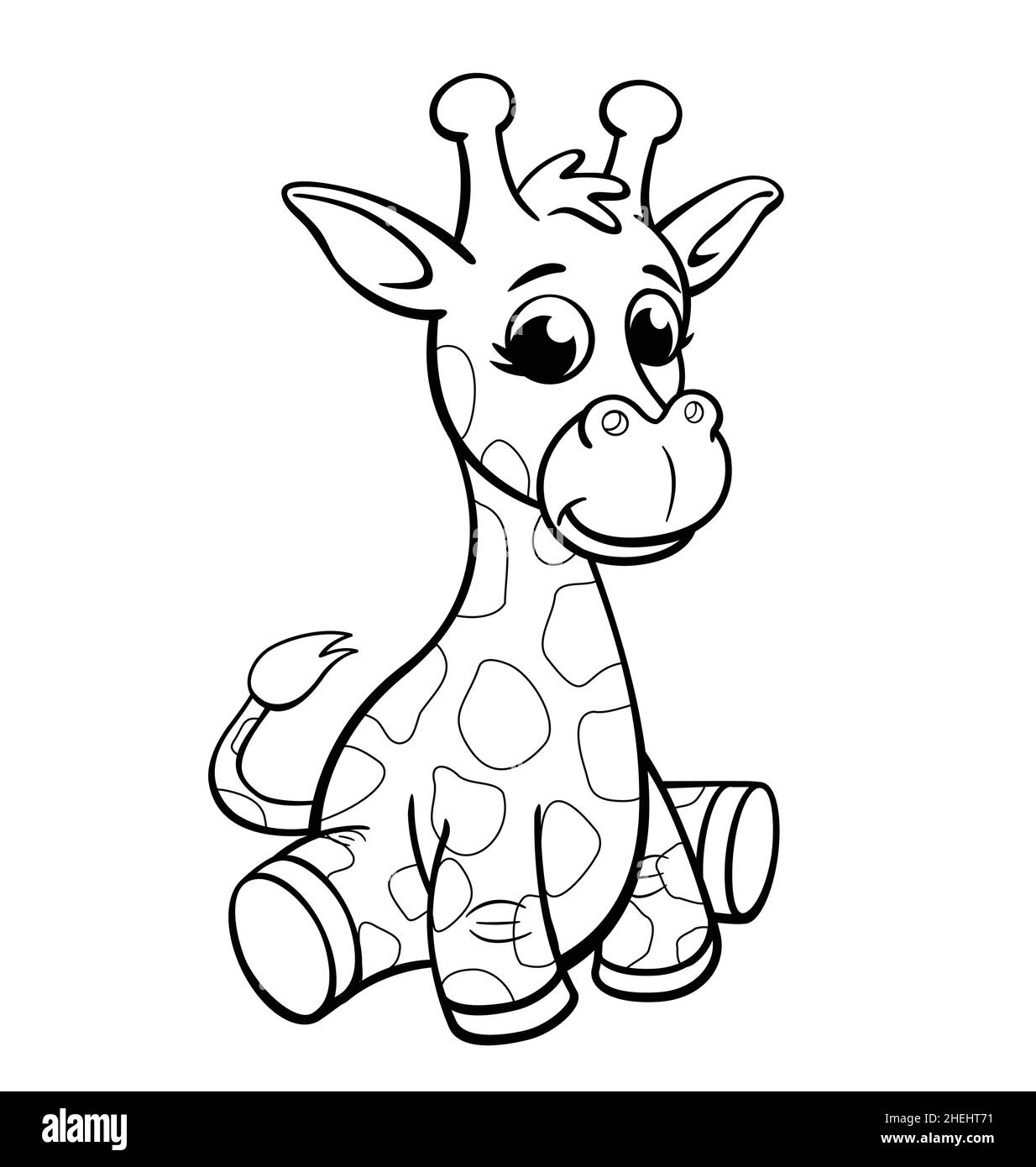 Dibujo De Tierna Jirafa Sentada Para Colorear Dibujos Para Pdmrea Porn Sex Picture