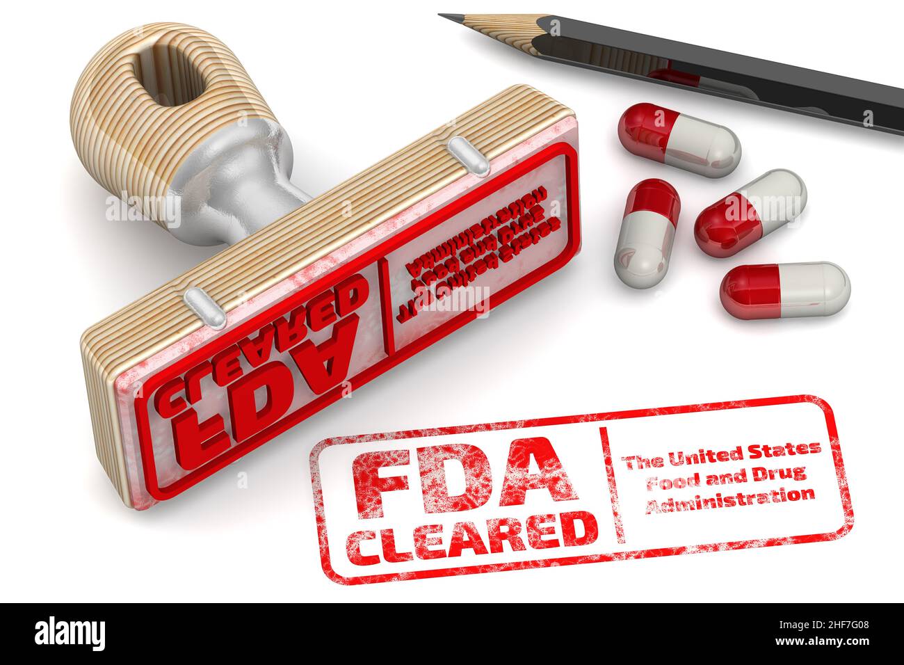 Aprobado Por La Fda Sello Rojo Y Un Sello Fda Aprobado Sobre