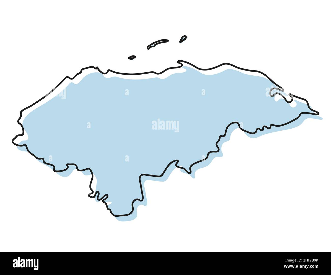 Honduras Map Drawing