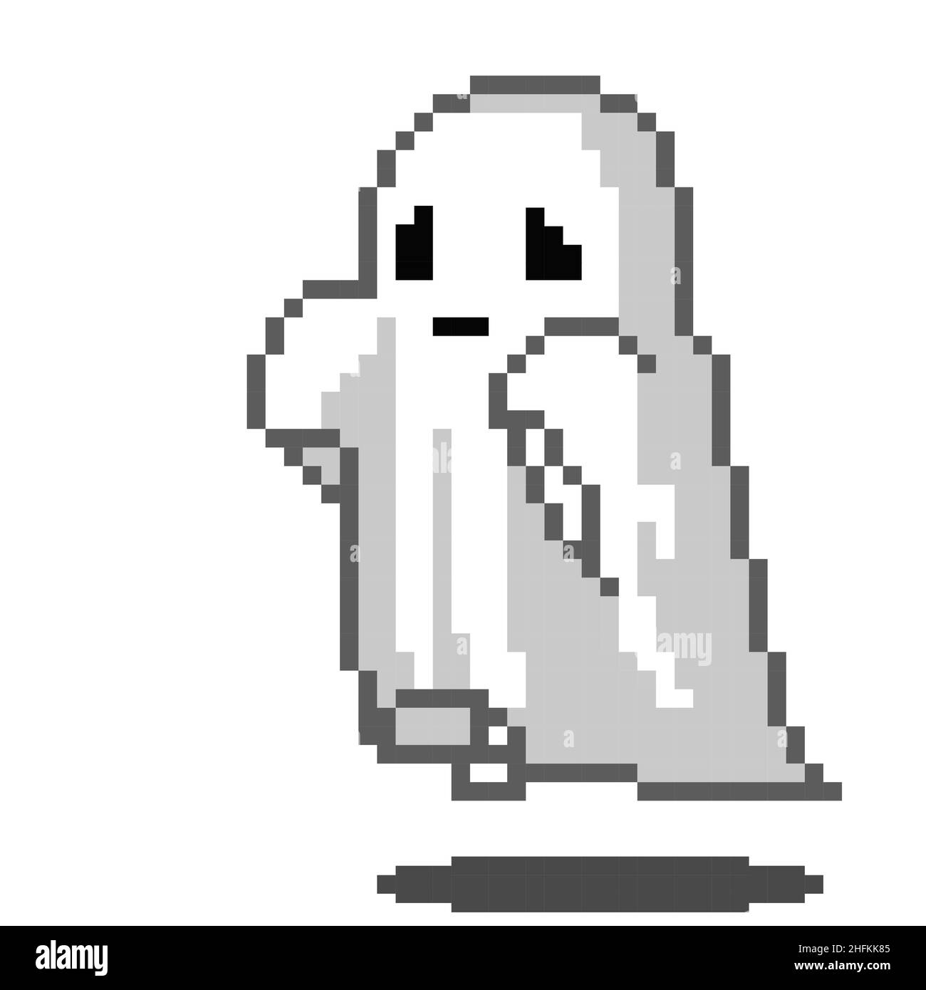 Fantasmas De Arte De Píxeles Ilustración De Fantasmas De Píxeles De 8 Bits Retro De Halloween