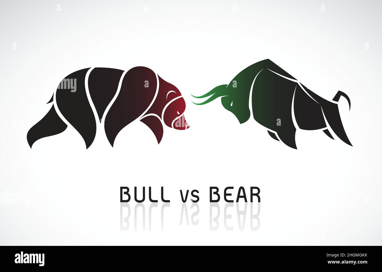 Vector De Los Símbolos De Toro Y Oso De Las Tendencias Del Mercado De