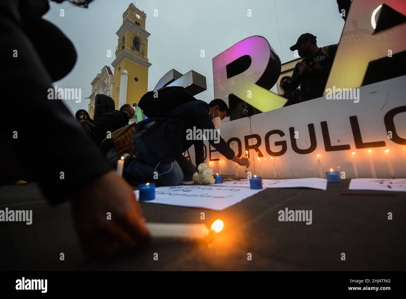 Xalapa México 25th De Ene De 2022 Periodistas En Xalapa Se