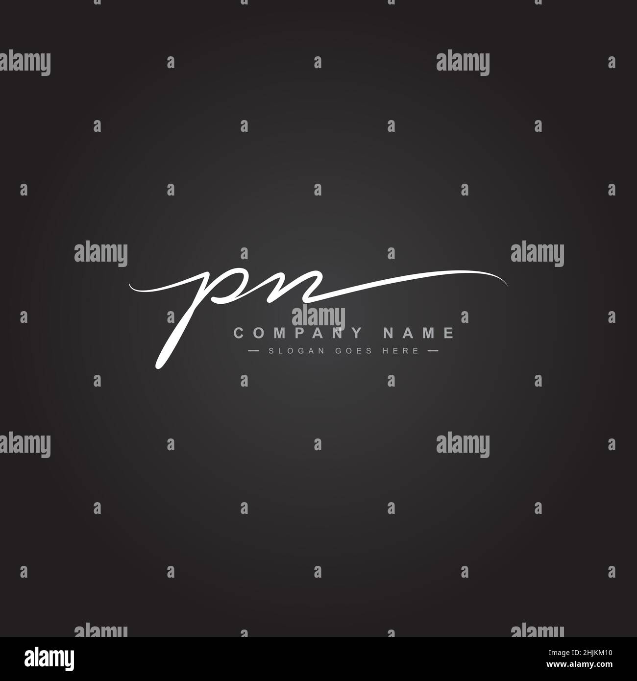 Letra Inicial Pn Logo Logotipo De Firma Manuscrita Logotipo