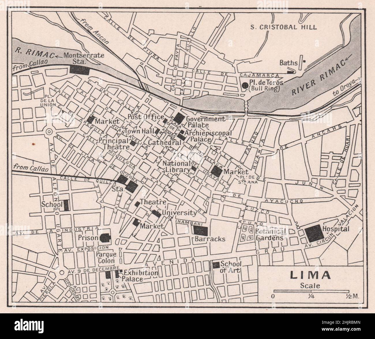 Lima map Fotos e Imágenes de stock - Alamy