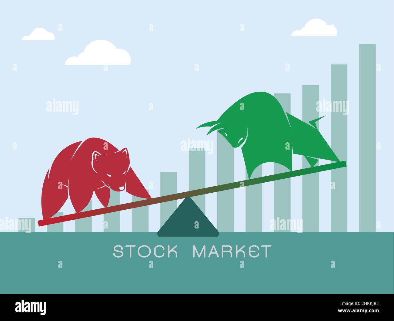 Vector De Los Símbolos De Toro Y Oso De Las Tendencias Del Mercado De