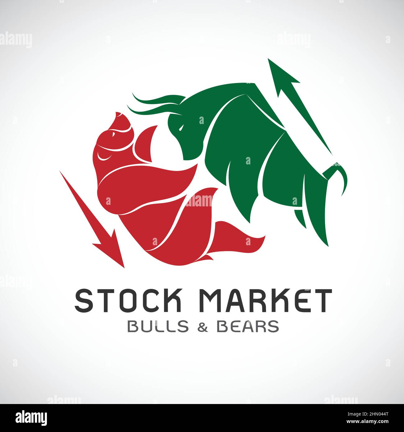 Vector De Los Símbolos De Toro Y Oso De Las Tendencias Del Mercado De