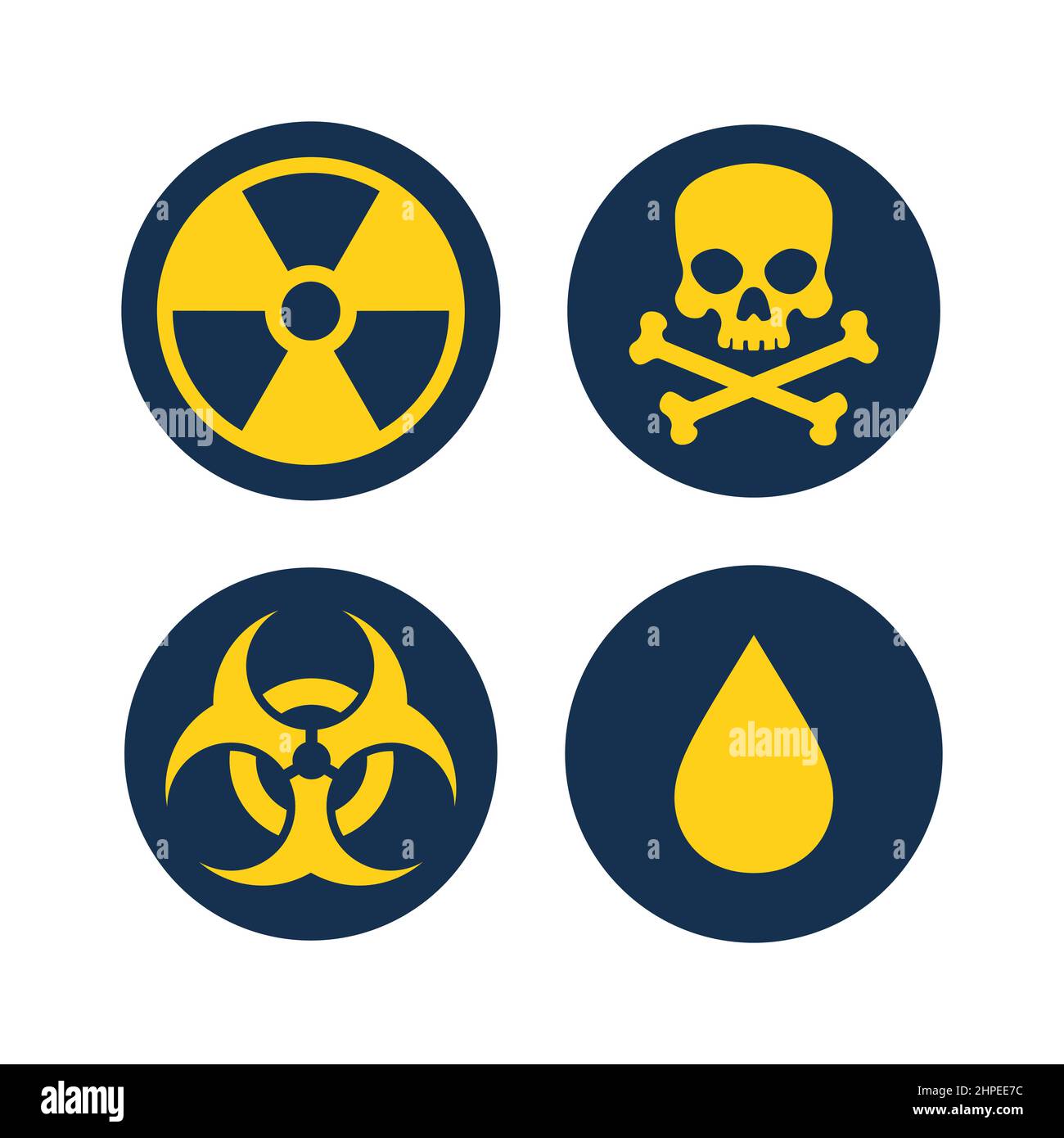 Señal De Peligro Conjunto De Iconos Vectoriales Símbolos De Peligro Y