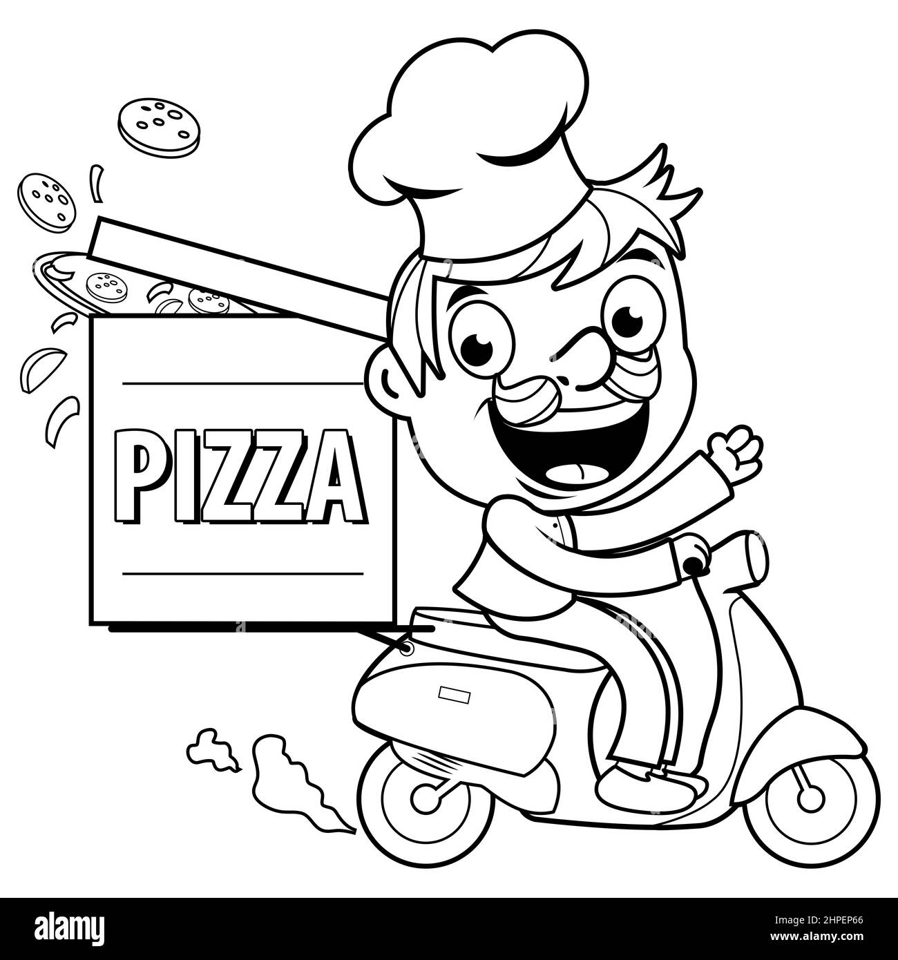 Repartidor De Pizzas Imágenes De Stock En Blanco Y Negro Alamy