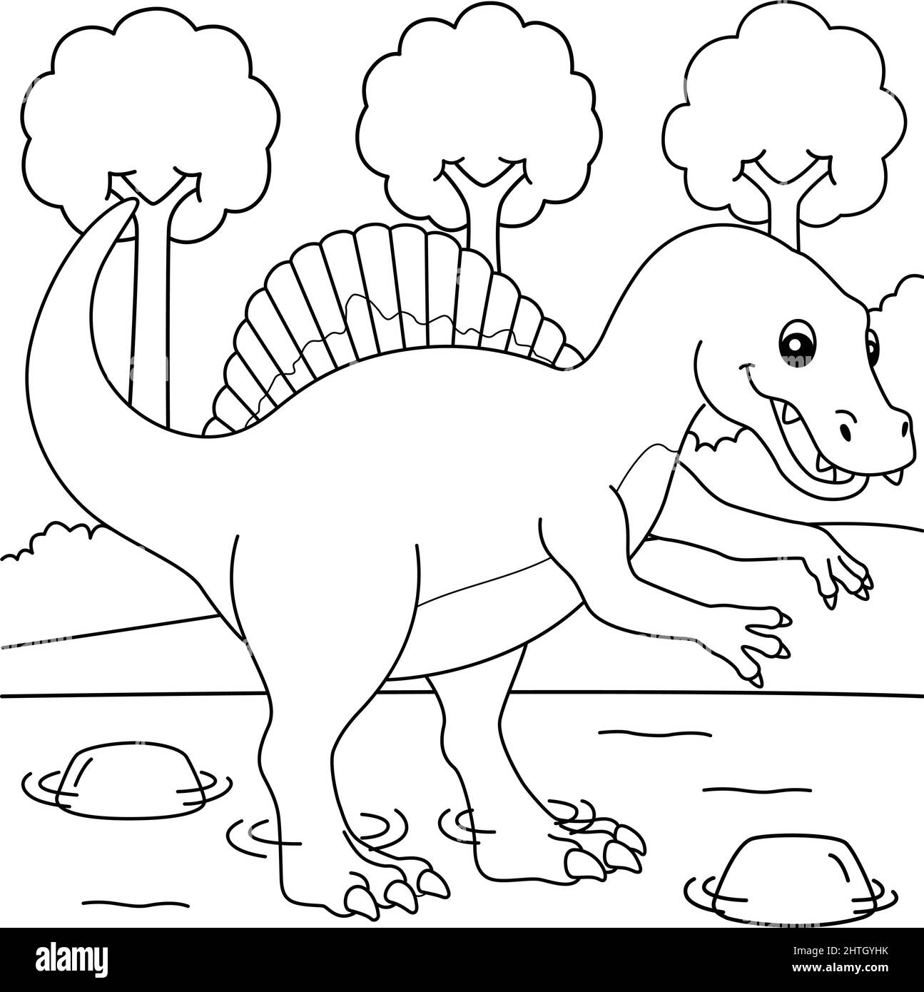Dot Dinosaur Spinosaurus Dinosaurs Connect Dots Tracing Bigactivities ...