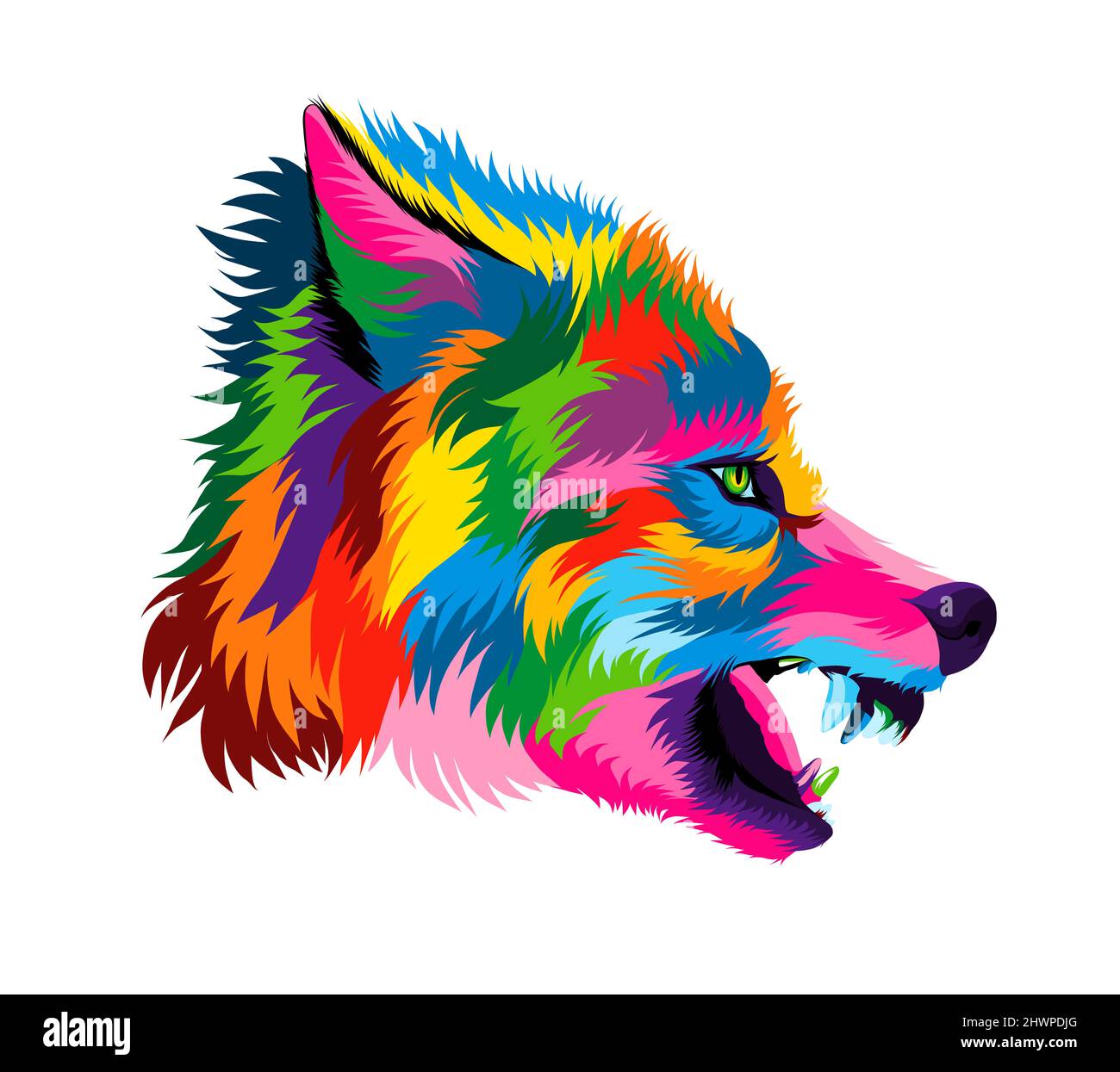 Lobo Pintura Abstracta