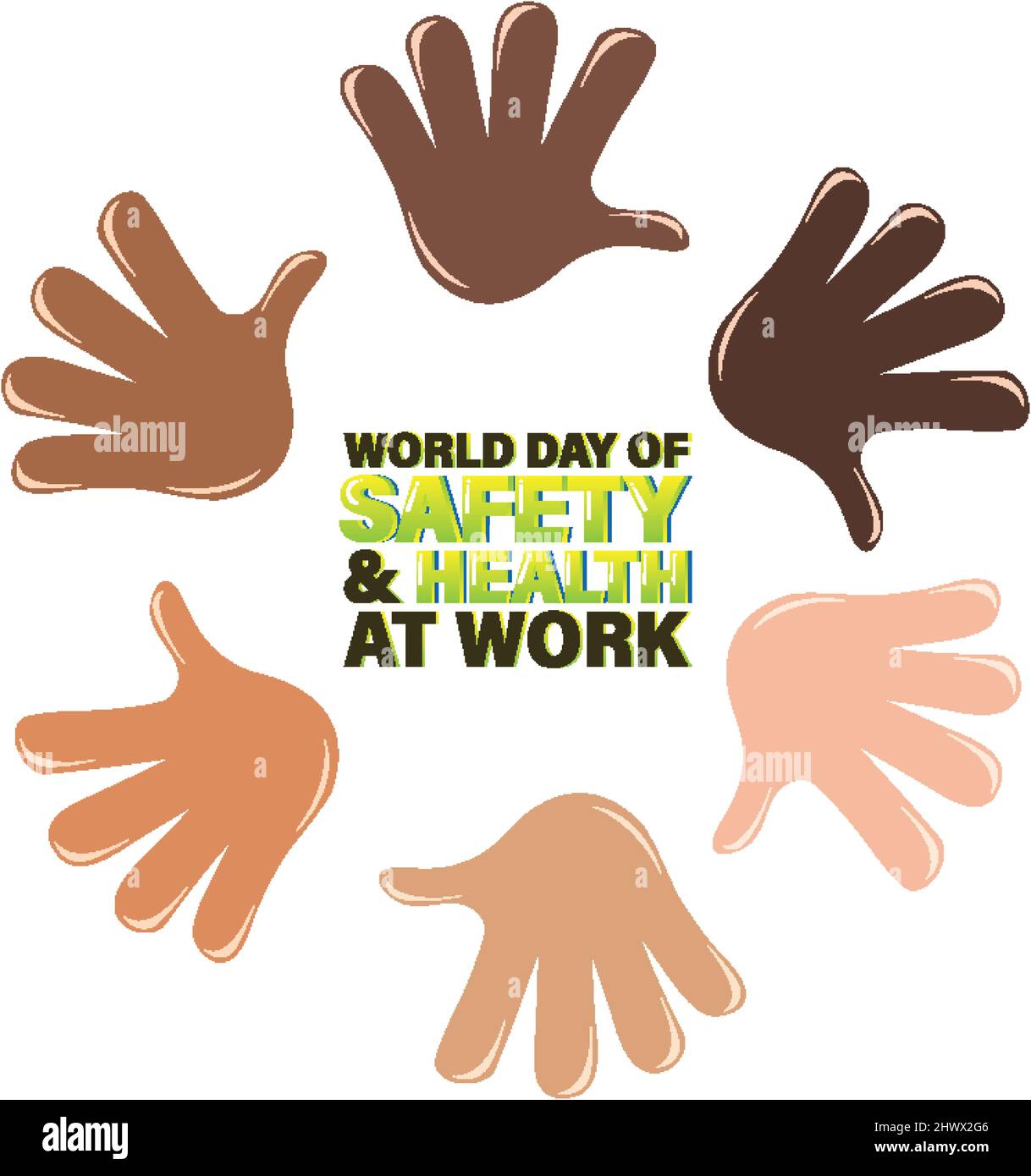 Diseño De Póster Para El Día Mundial De La Salud En El Trabajo Imagen