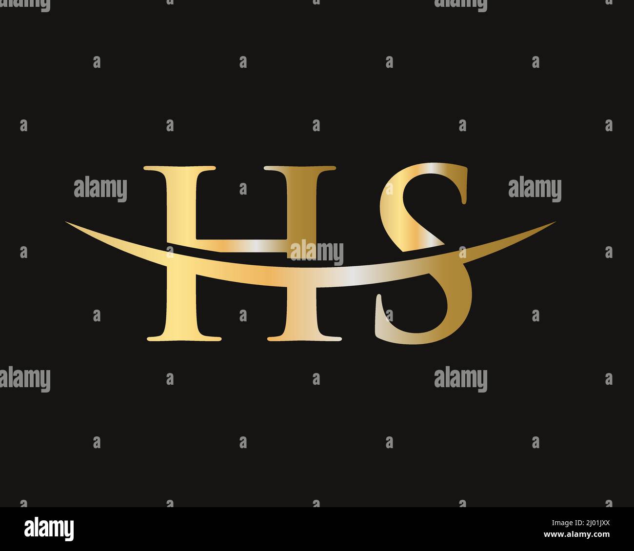 Letra Inicial Del Monograma Vector Del Diseño Del Logotipo De Hs