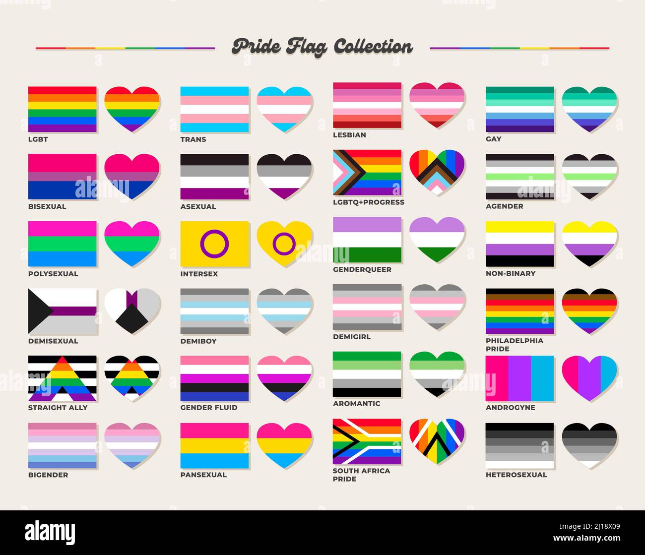 Colección De Banderas De Orgullo De Identidad Sexual Lgbtq Bandera De