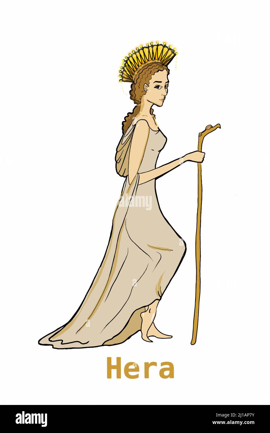 Hera Mitología Griega Dibujo