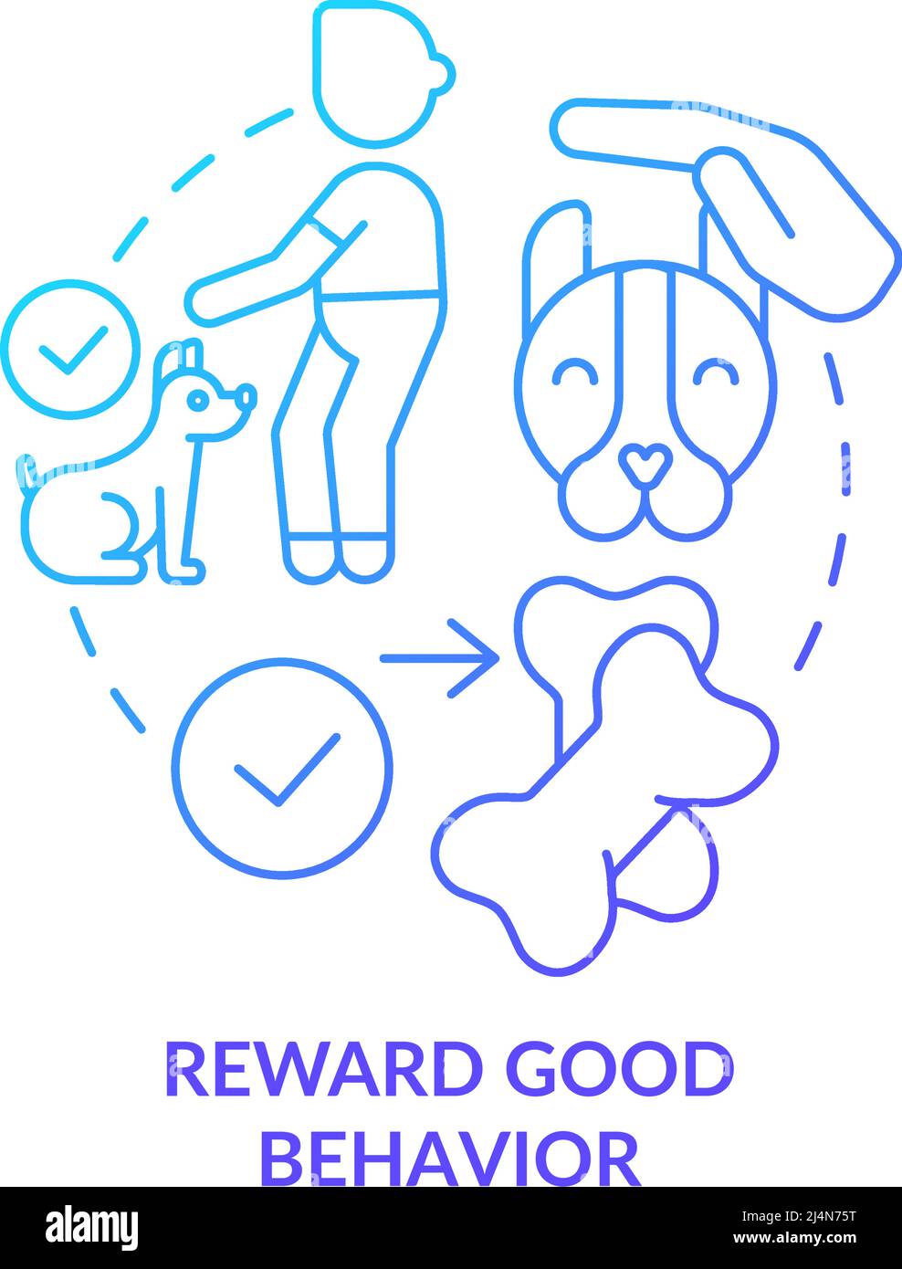 Recompense el icono de concepto de gradiente azul de buen ... Recompense el icono de concepto de gradiente azul de buen ...