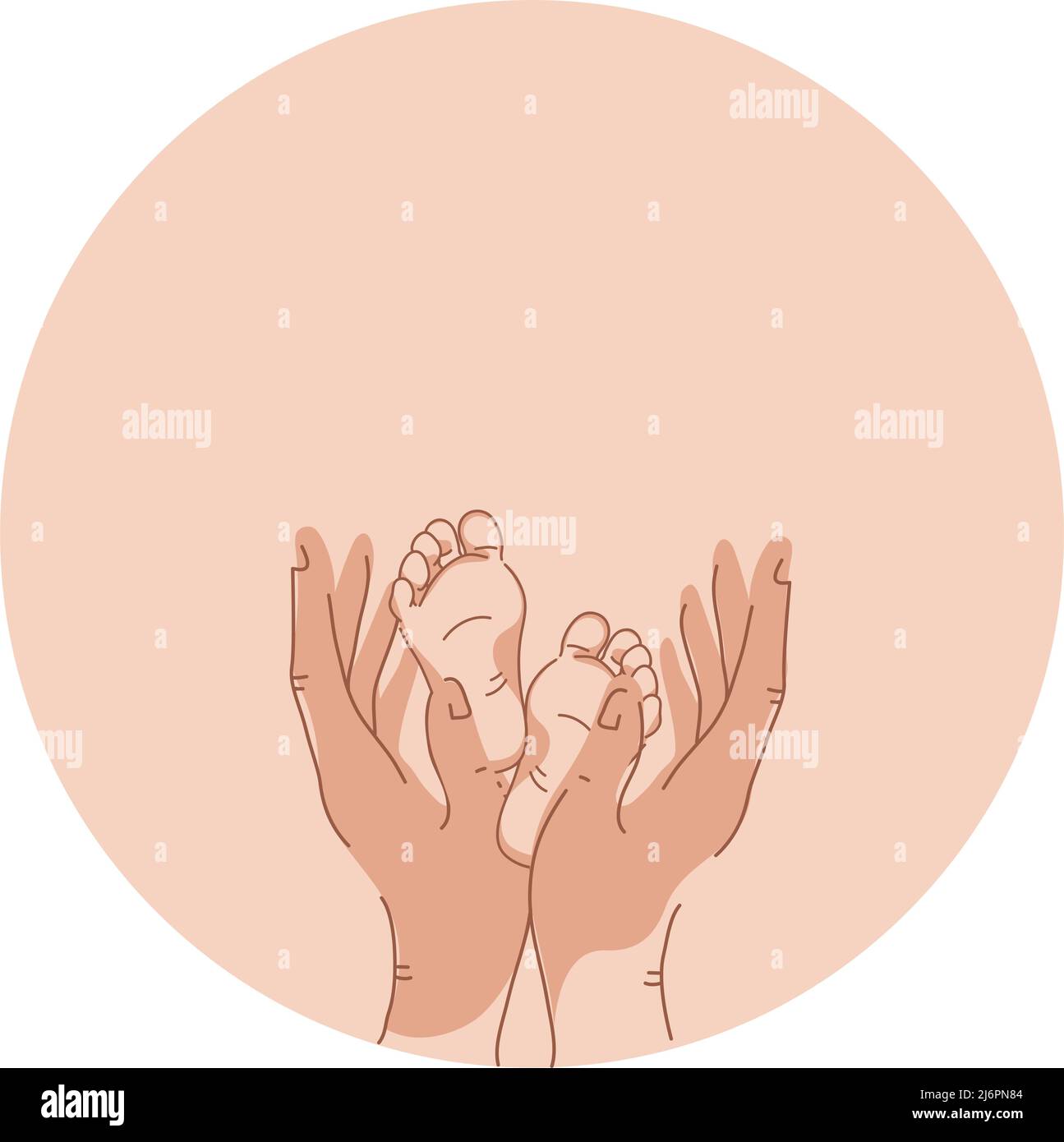 Dibujo De Manos De Bebé Y Madre