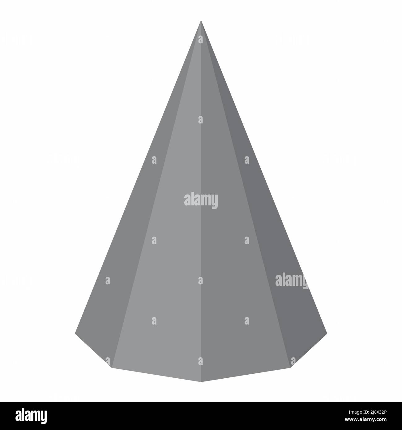 Pirâmide De Base Octogonal Vértices Arestas E Faces - FDPLEARN
