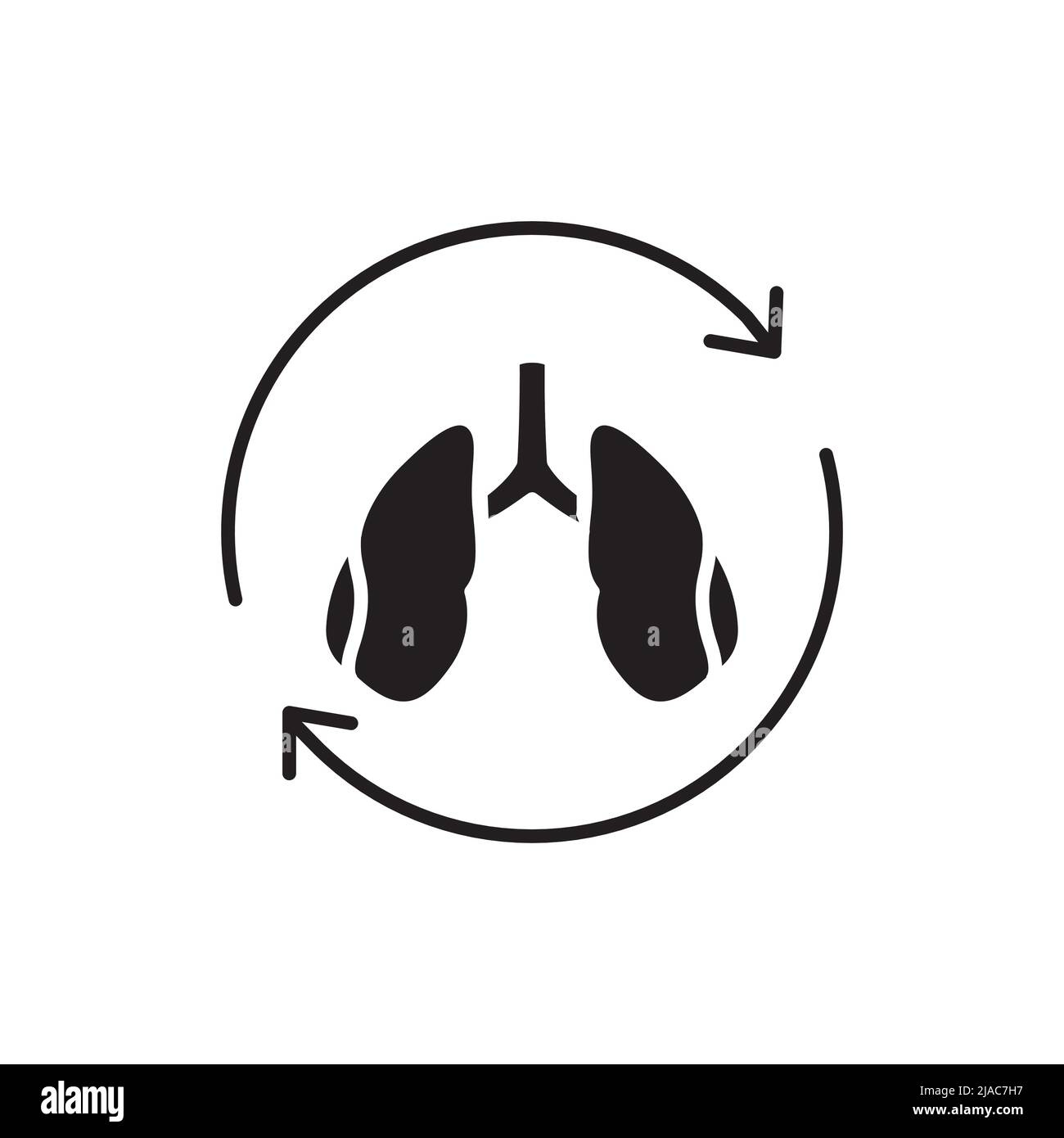 Icono De Línea De Color De Trasplante De Pulmón Elemento Vectorial Aislado Pictograma De