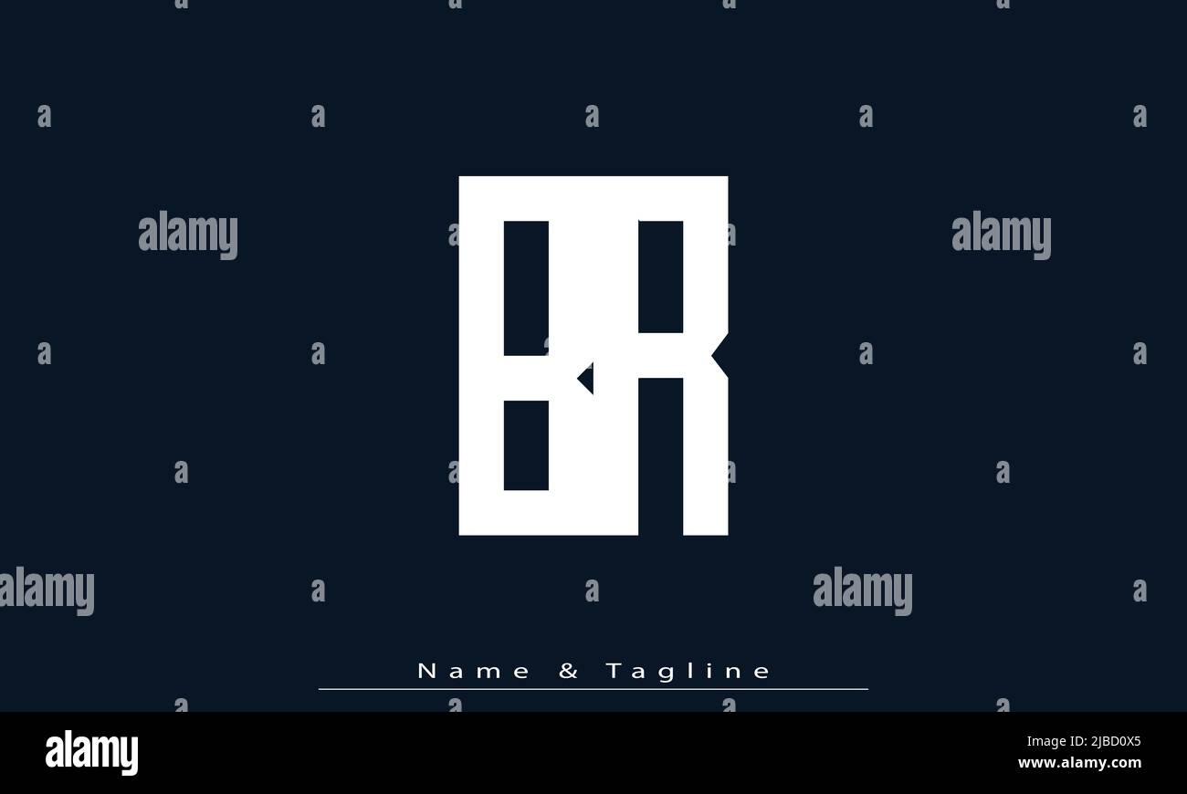 Letras Del Alfabeto Iniciales Monograma Logo Br Rb Imagen Vector De