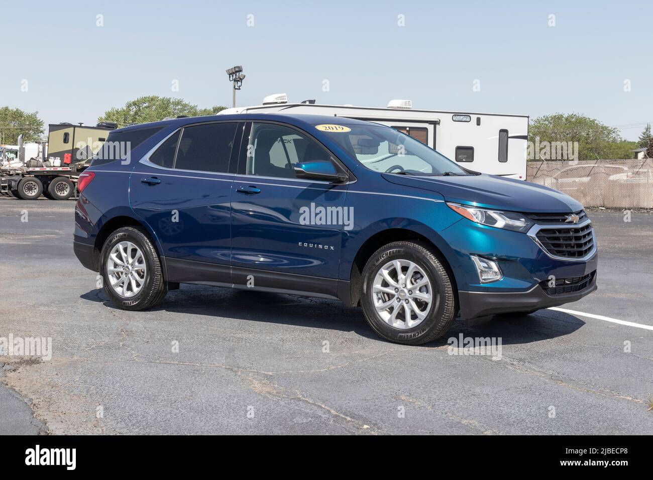 Marion Circa Junio 2022 Usado Chevy Equinox Display Con Los