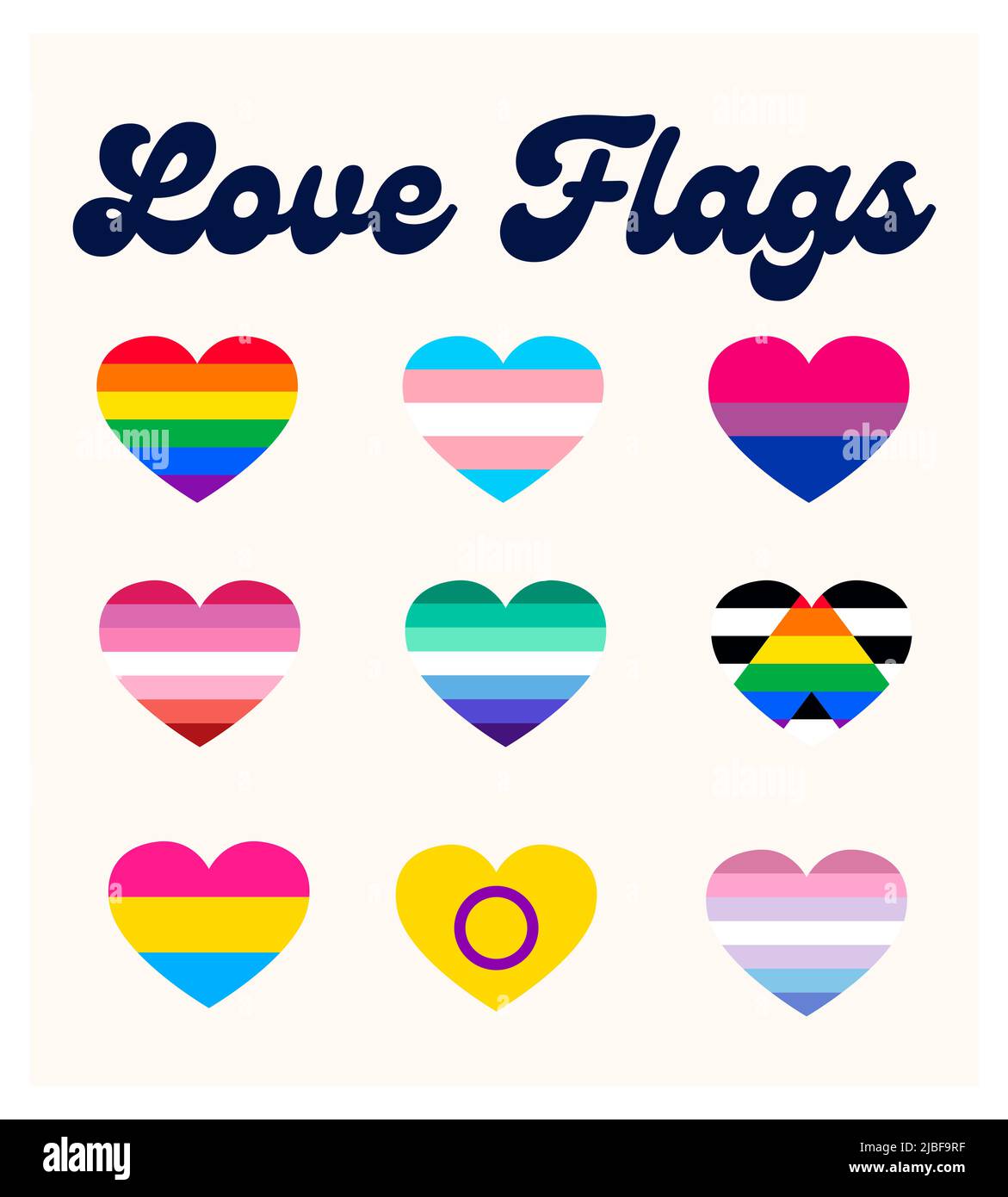 Colección De Banderas De Orgullo De Identidad Sexual Lgbtq Bandera De