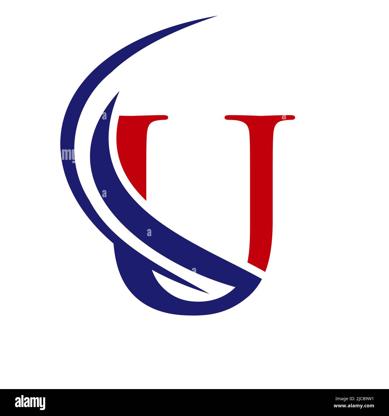 Plantilla De Logotipo Con Letra U Moderna Diseño De Logotipo En Letra U Con Swoosh Icon Vector