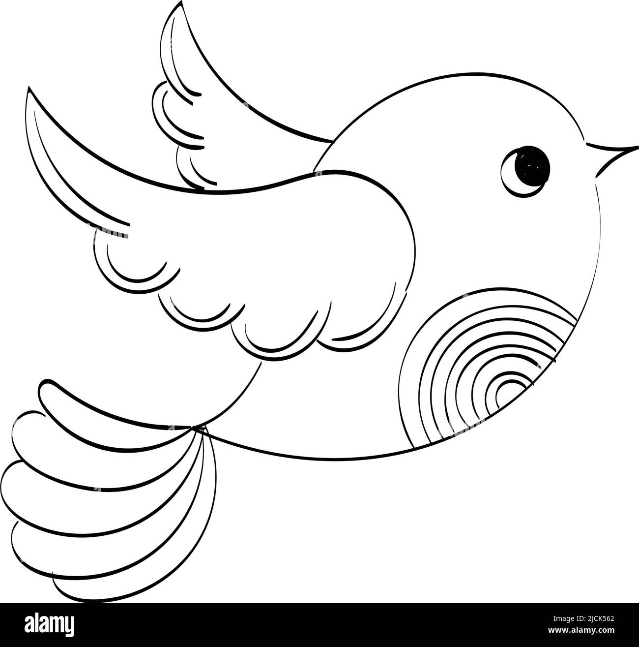 Coqueto diseño de pájaro dibujado a mano para imprimir o usarlo como ... Coqueto diseño de pájaro dibujado a mano para imprimir o usarlo como ...