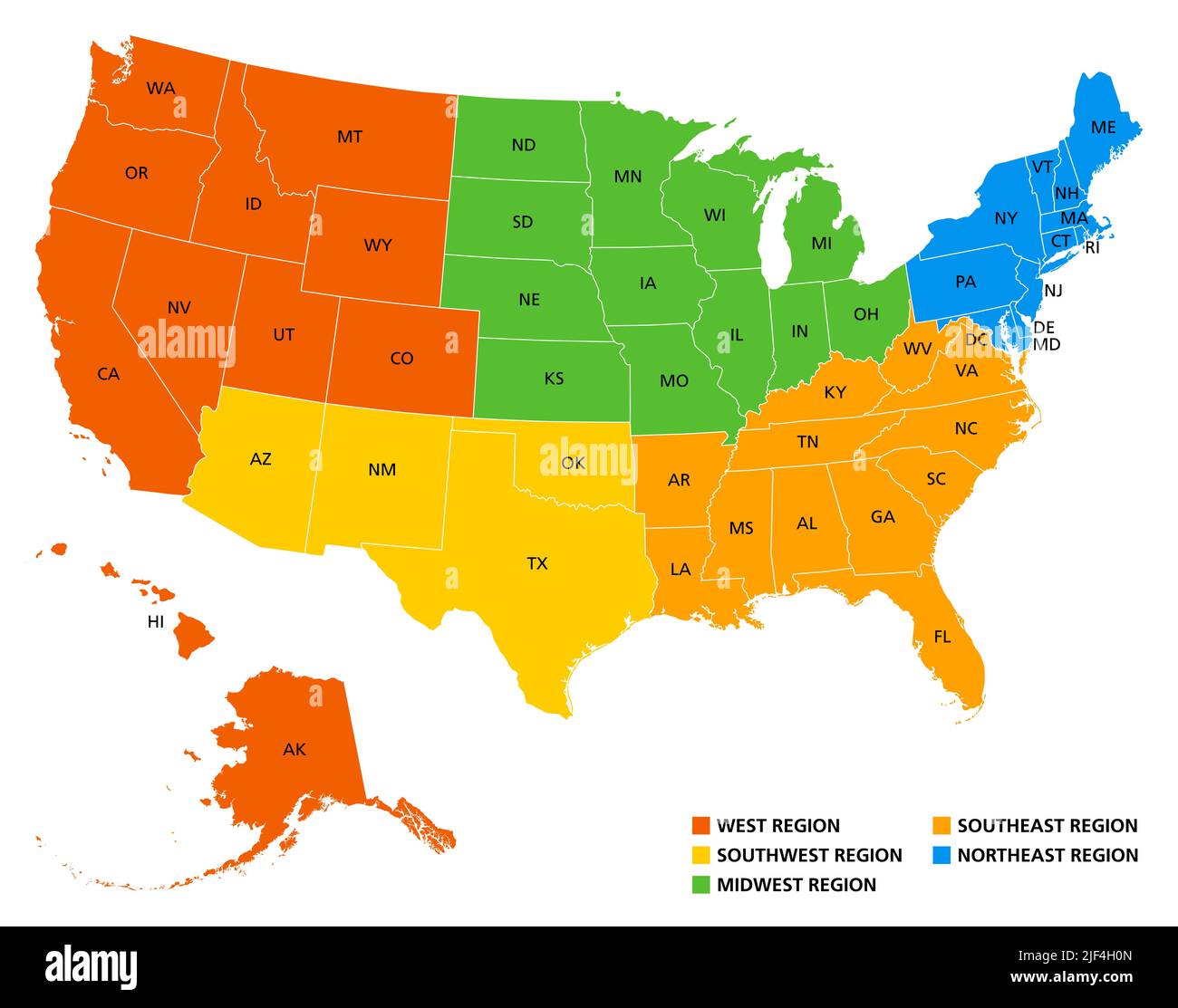 Nombres De Regiones De Estados Unidos