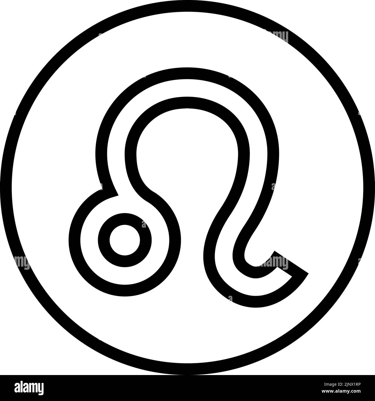 Ilustración Vectorial Del Icono De La Línea Del Zodiaco Leo Imagen