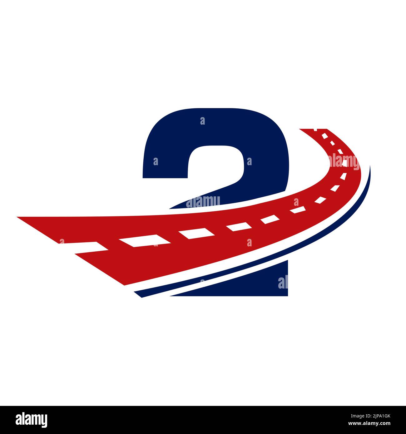 Carta 2 Logotipo De Transporte 2 Letra Diseño De Logotipo De Carretera