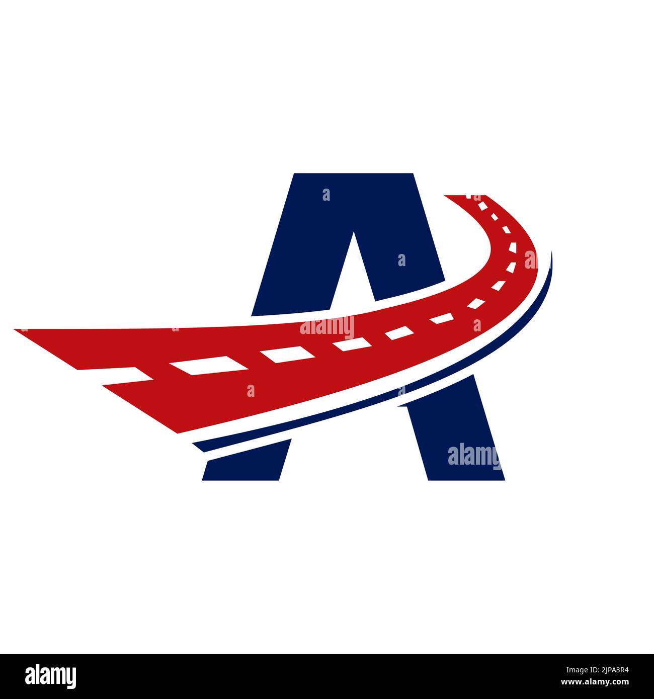 Logotipo De Transporte Con Letra A Un Logotipo De La Carretera De