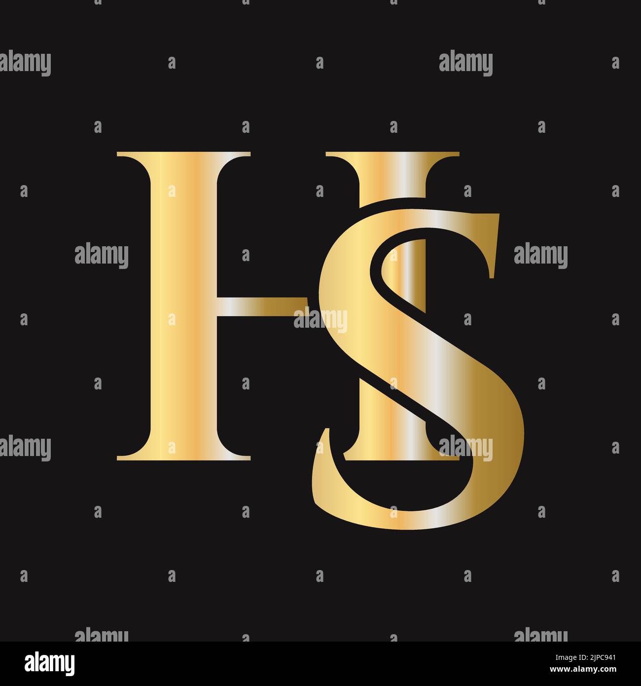 Letra Inicial Sh Plantilla Vectorial De Diseño De Logotipo Hs Símbolo