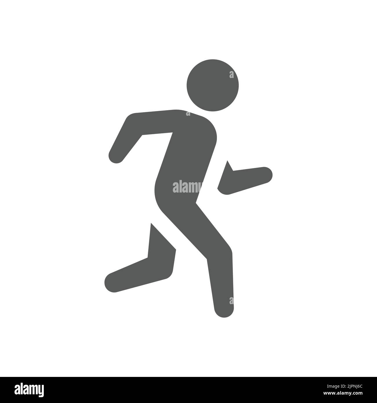 Icono De Vector Negro Hombre Corriendo Símbolo De Persona Simple