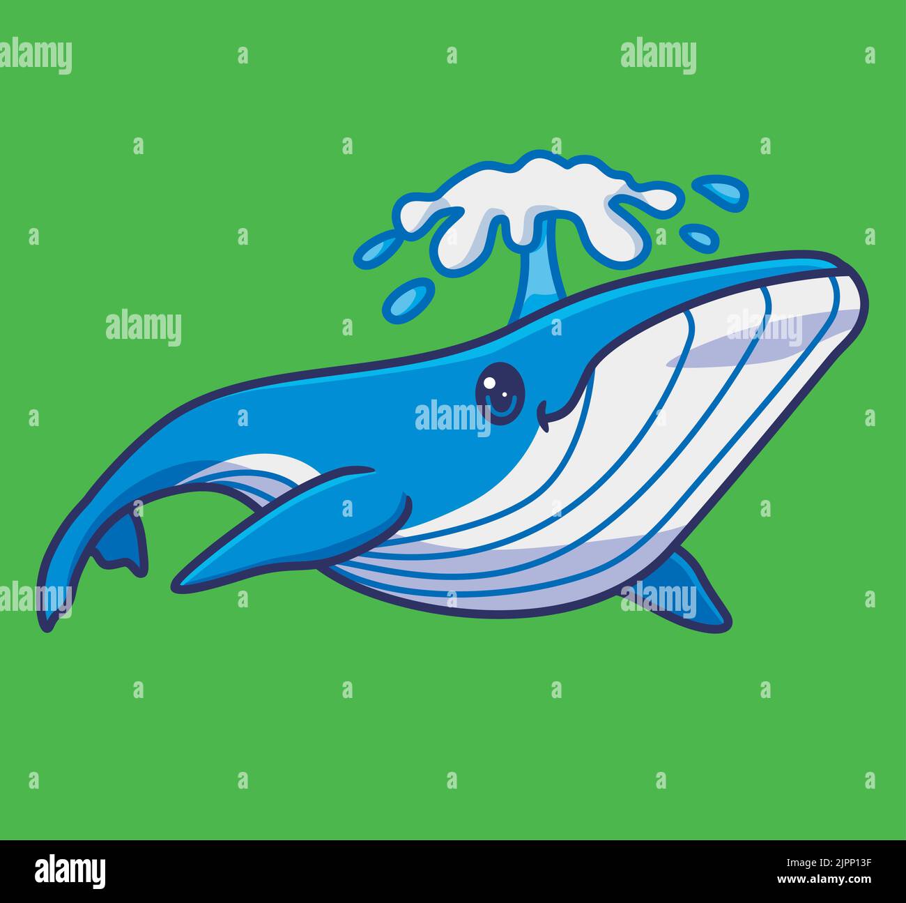 Dibujos animados de ballena jorobada Imágenes vectoriales de stock ...