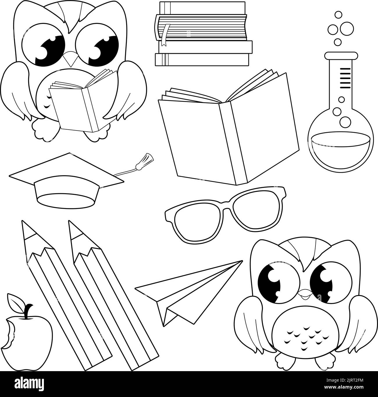 Buho Escolar Blanco Y Negro Clipart