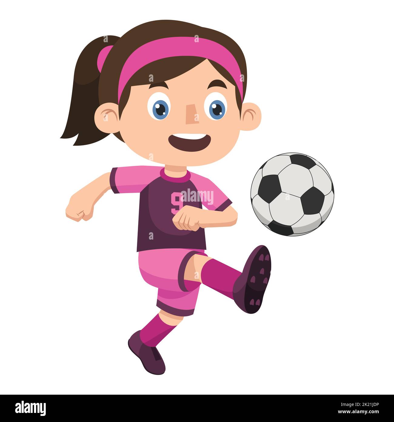 Clipart De Niña Jugadora De Fútbol