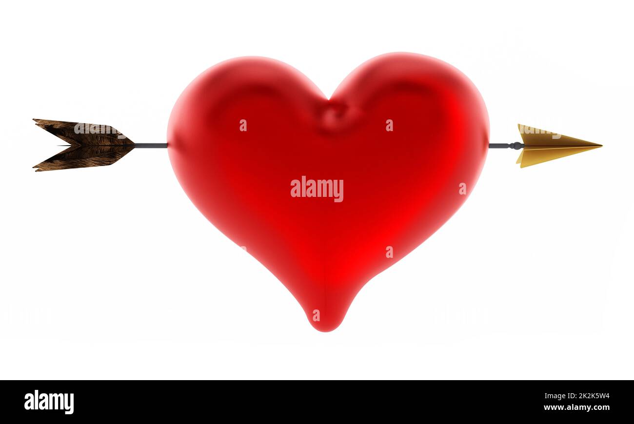 Emoticon De Corazón Con Flecha A Través De él