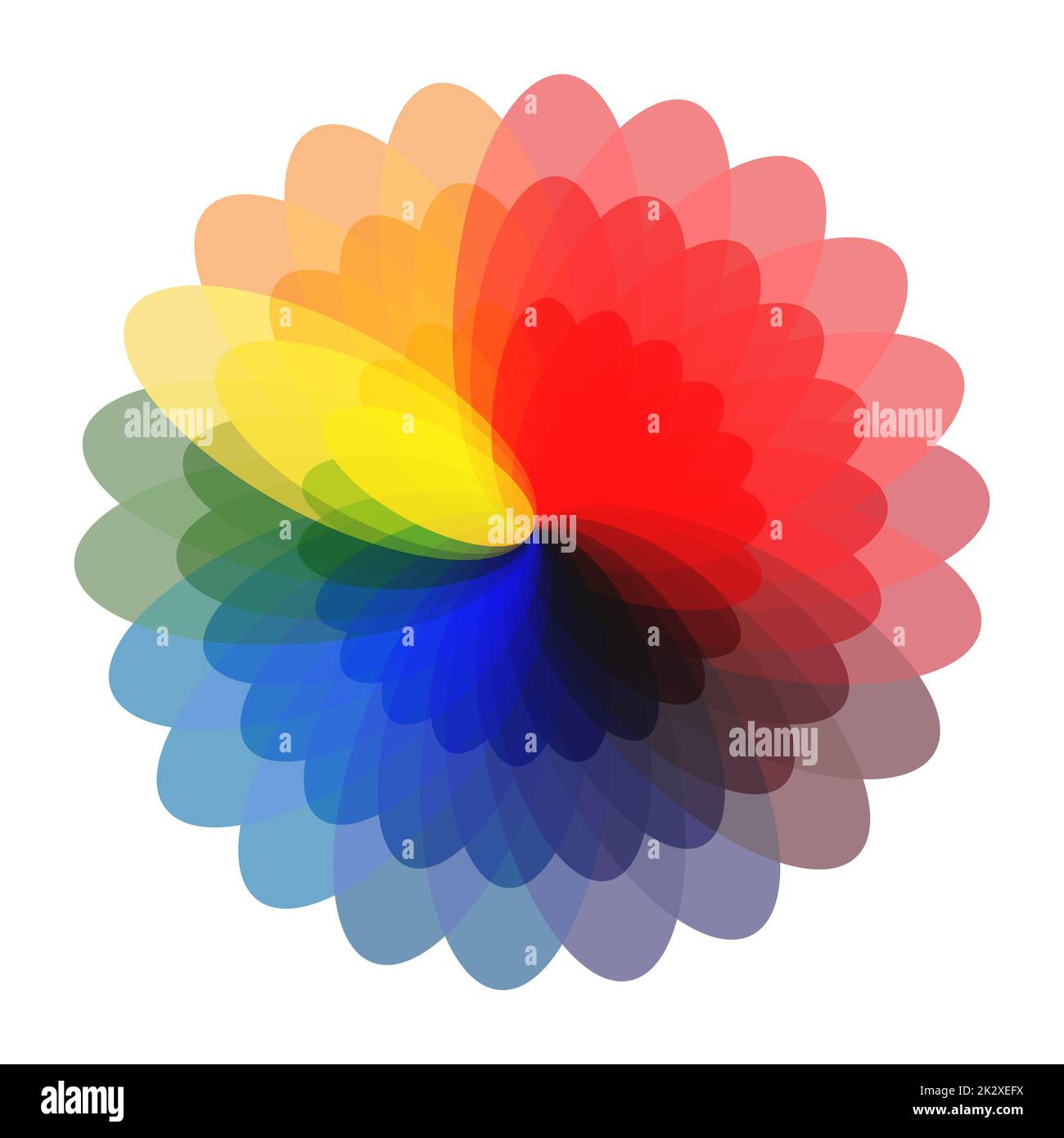 Paleta Circular De Todos Los Colores Del Arco Iris Sobre Fondo Blanco