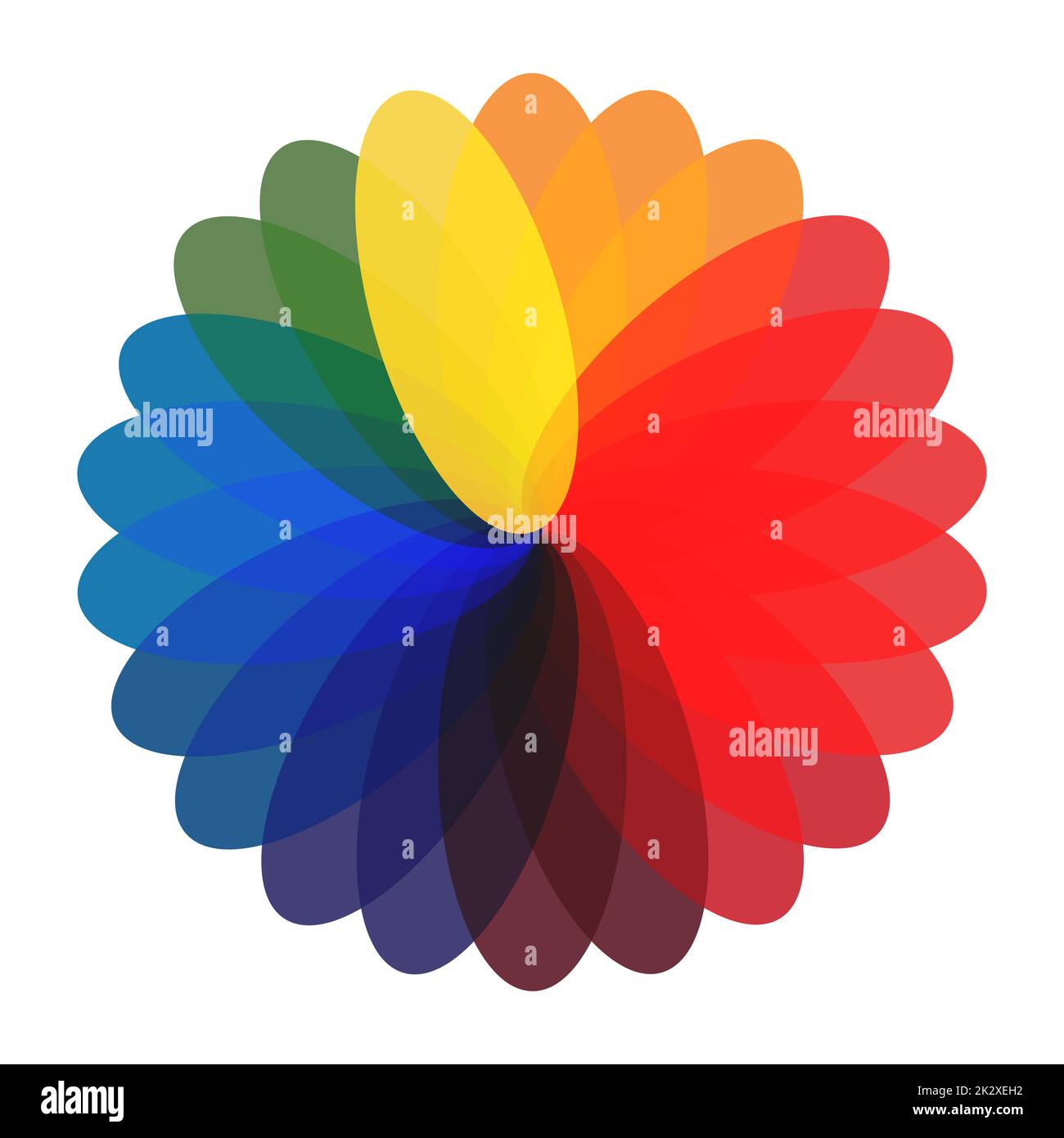 Paleta Circular De Todos Los Colores Del Arco Iris Sobre Fondo Blanco
