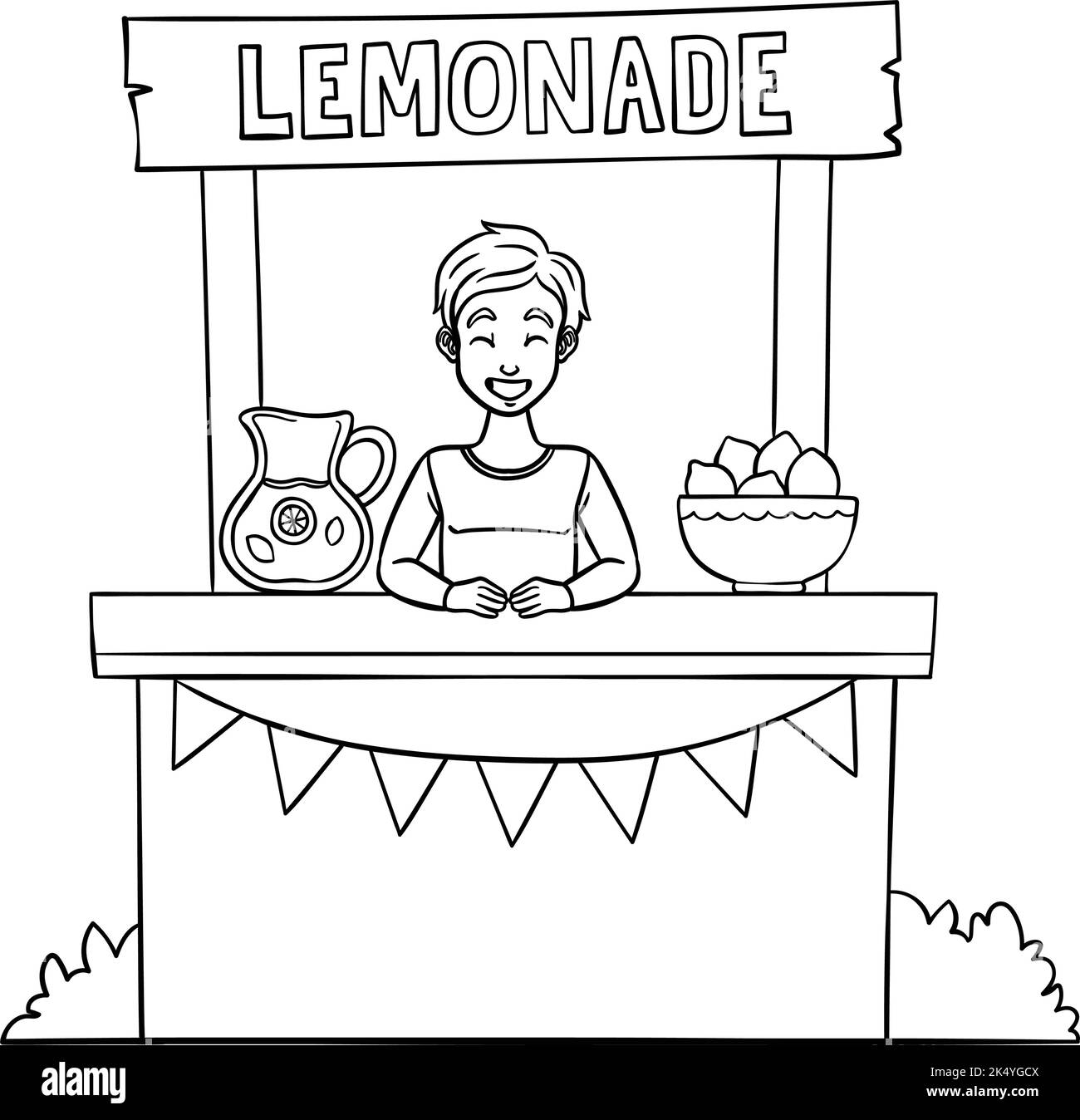 Barraca De Limonada Para Colorir