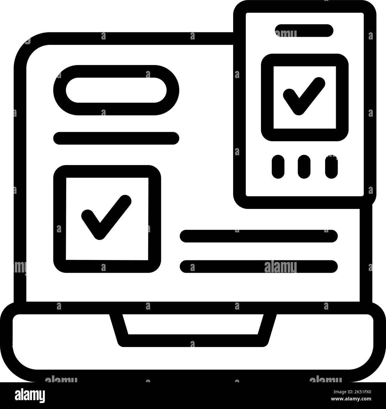 Vector De Contorno Del Icono De Registro En Línea En Internet