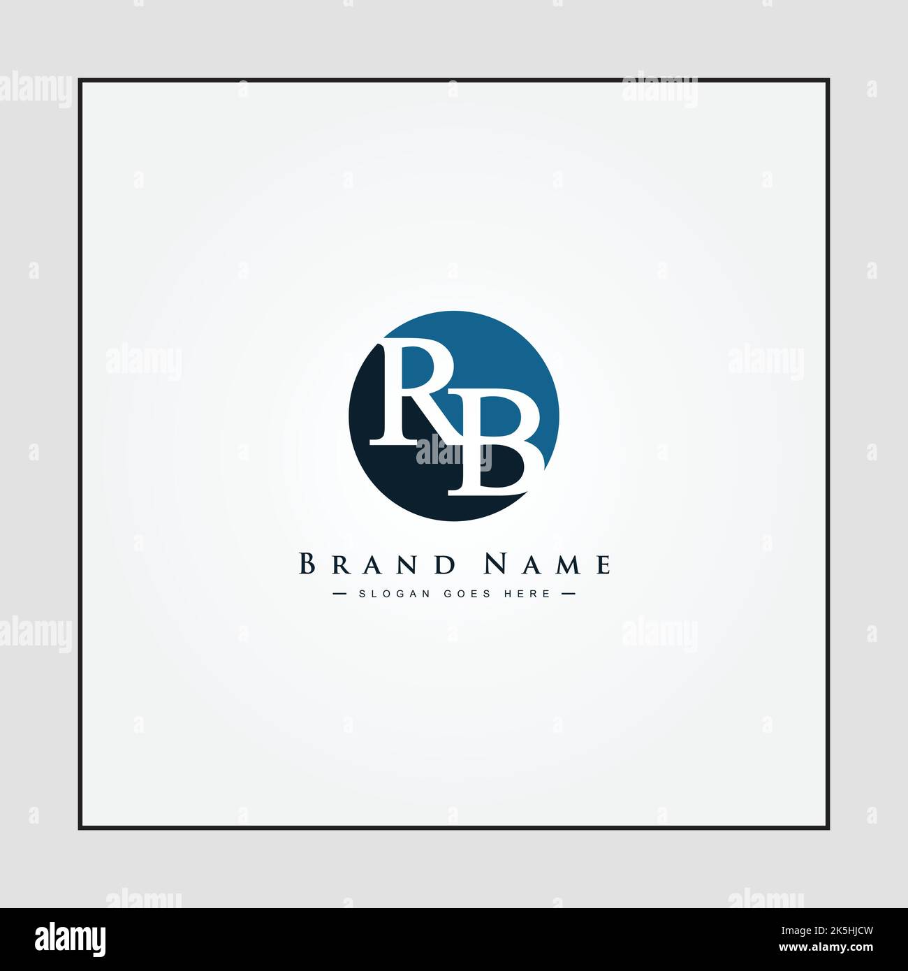 Logotipo De Letra Inicial Rb Logotipo Comercial Simple Para Alfabetos