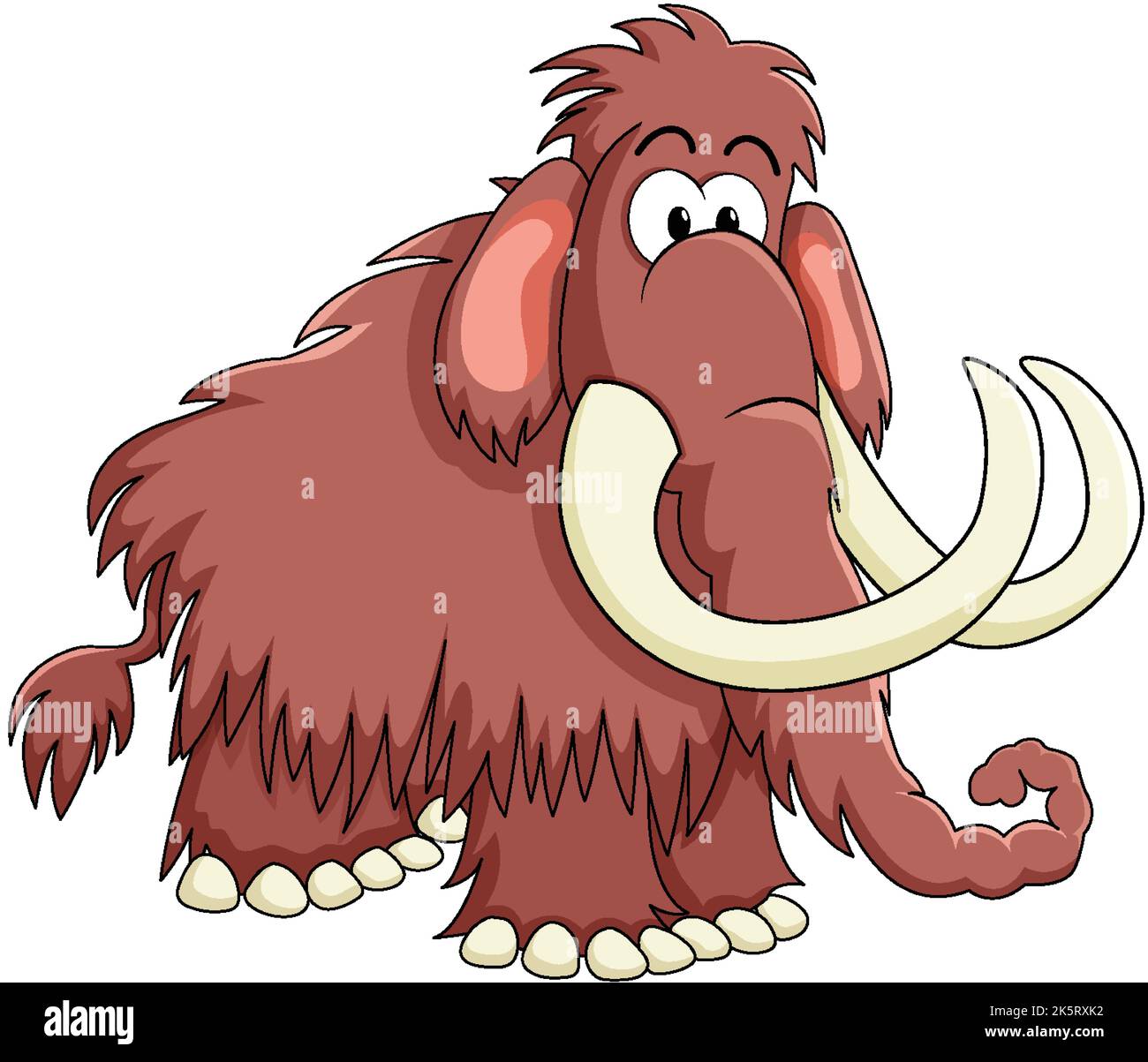 Mammoth personaje de dibujos animados ilustración aislada Imagen Vector ...