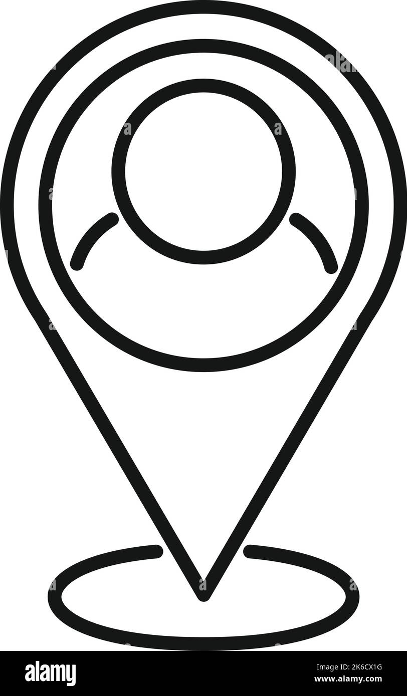 Vector de contorno del icono de ubicación de la base de datos. Datos de ... Vector de contorno del icono de ubicación de la base de datos. Datos de ...
