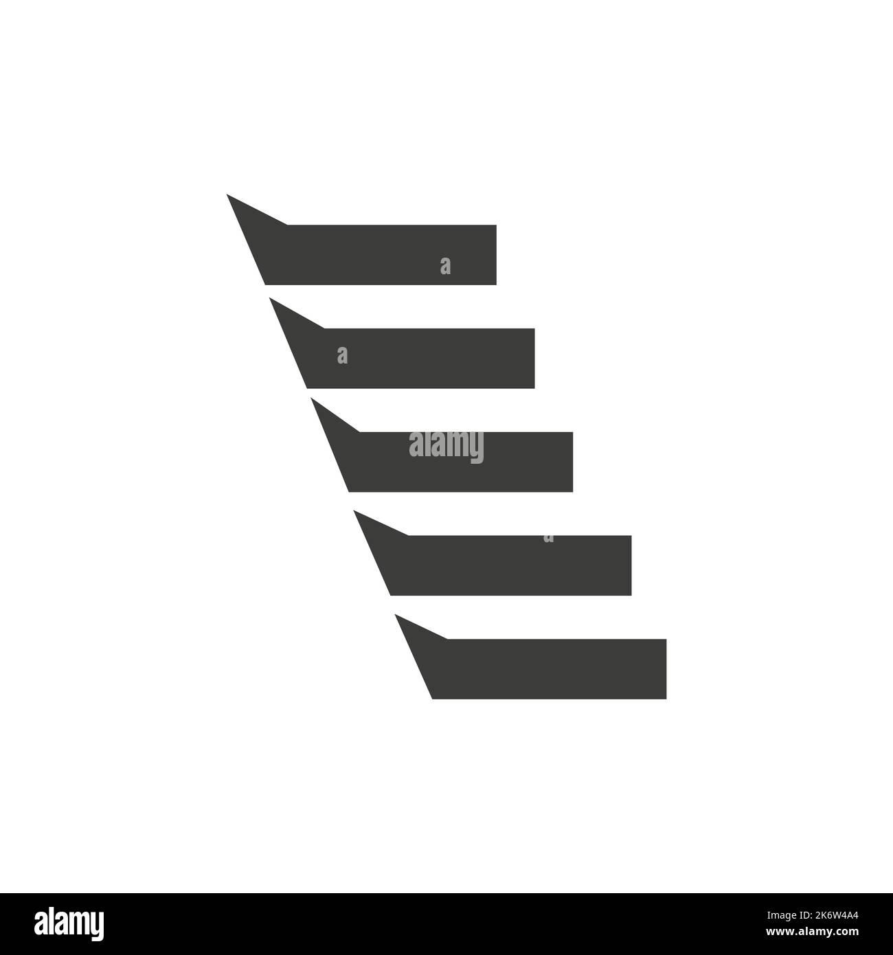 Icono De Escalera Step Plantilla Vectorial Basada En Alfabeto De Símbolos De Logotipo Imagen